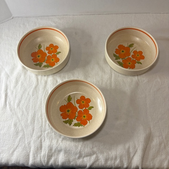 Lenox | Dining | Vintage Lenox Temper Ware Fire Flower Soupcereal Bowls ...